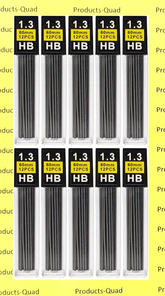1.3 mm Mechanical pencil lead refills 120 black 1.3mm lead refill Black ...