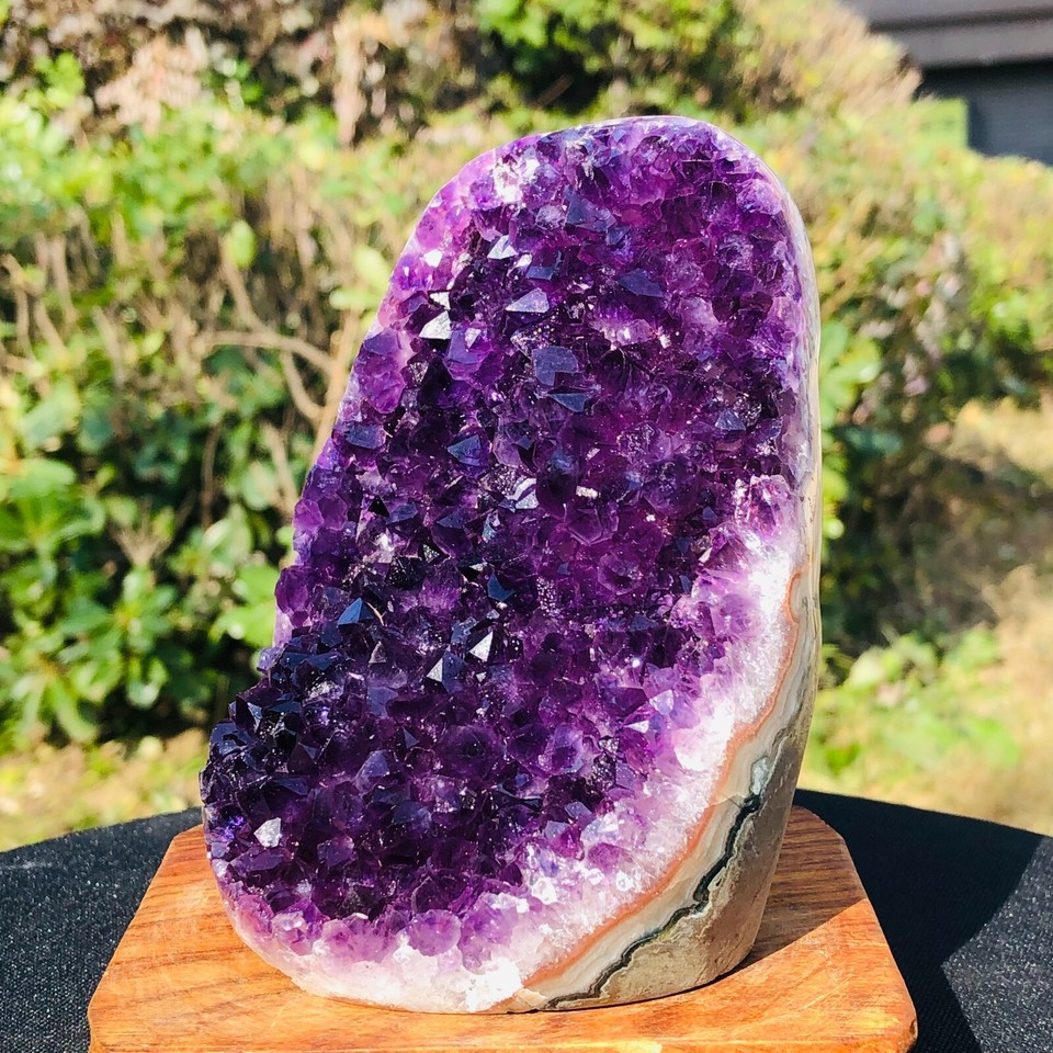 2.06LB Natural Amethyst Uruguay Hole Crystal Cluster Gem Mineral ...
