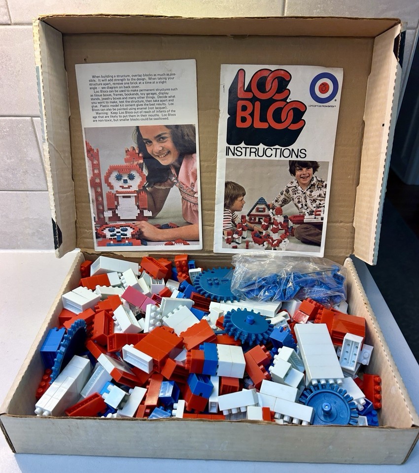 Loc Bloc 700 Piece Construction Set W/Instruction Manual Vintage 1975 ...