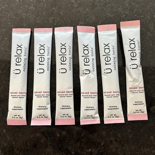Lot Of 6 U Relax Calming Tonic Packets 6 ALL MIXED BERRY Flavor | eBay