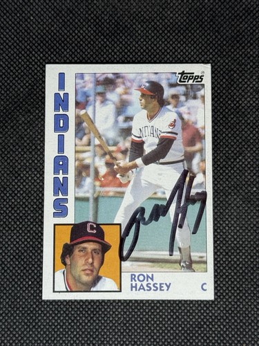 Ron Hassey Cleveland Indians 1984 Topps Signed Auto Card #308 ~ COA | eBay