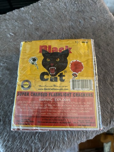 Black Cat Fire Cracker Brick Label And Back Wrap | eBay