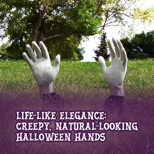 Zombie Hands Lawn Stakes Halloween Decorations I Realistic Looking Fake ...