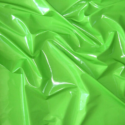 SHINY PVC VINYL CORSET GOTHIC FETISH DRESS FABRIC DANCE RAINCOAT LIME ...
