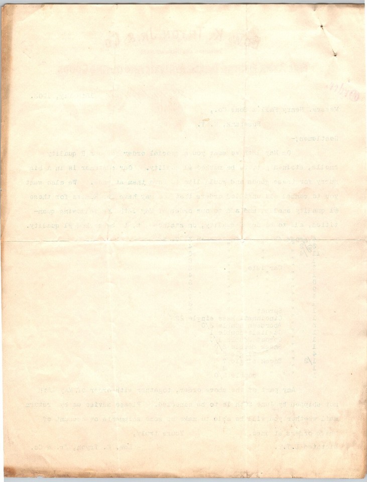 Philadelphia 1903 Edw. K. Tryon Jr. & Co. Tackle - Fire Arms Letterhead | eBay