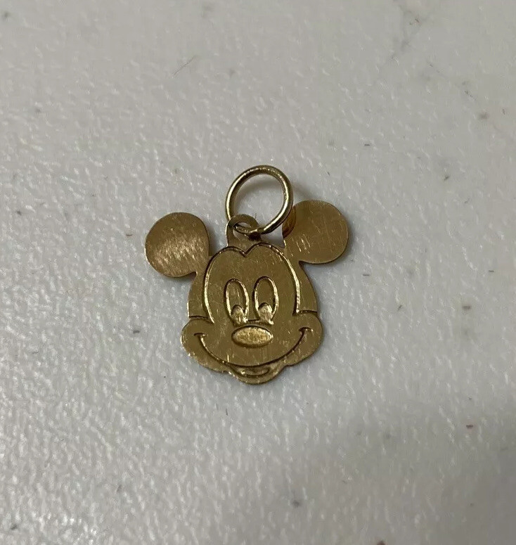 RARE Vintage Mickey Mouse Face Disney 10k Yellow Gold… - Gem