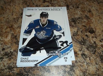 2016-17 VICTORIA ROYALS CHAZ REDDEKOPP AUTOGRAPHED WHL PLAYER CARD | eBay