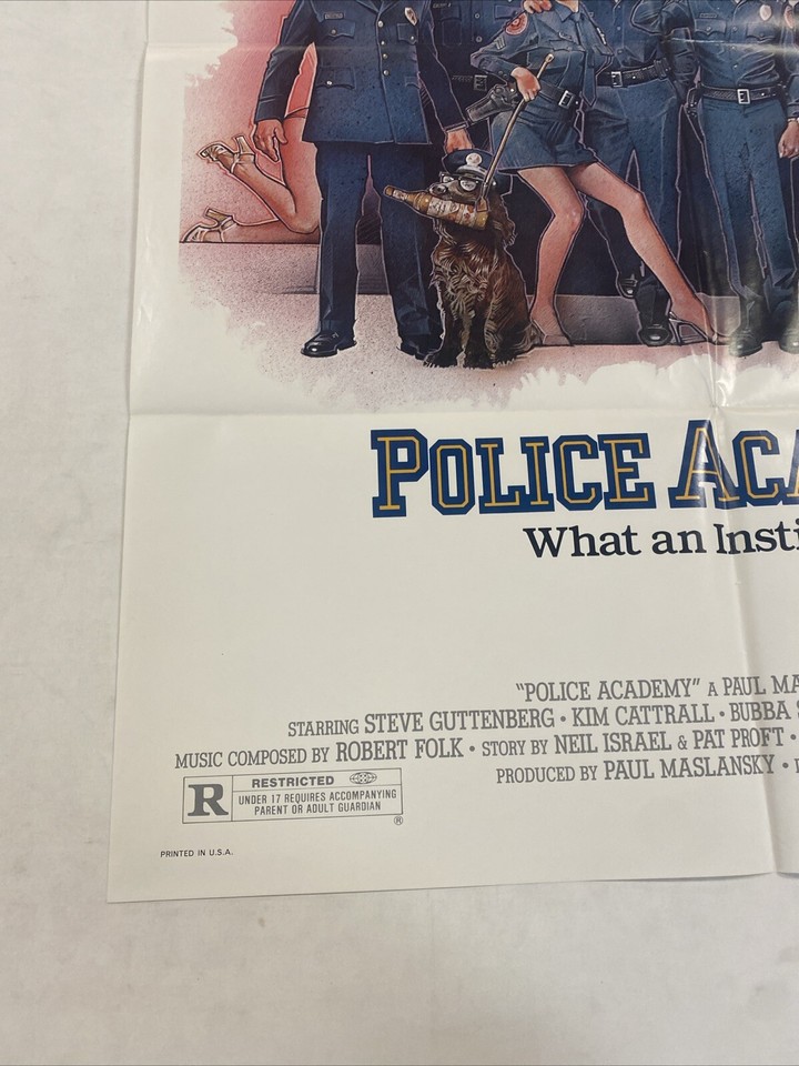 *NOS* 1984 POLICE ACADEMY UNUSED NSS 27x41 ORIGINAL ONE SHEET US MOVIE ...