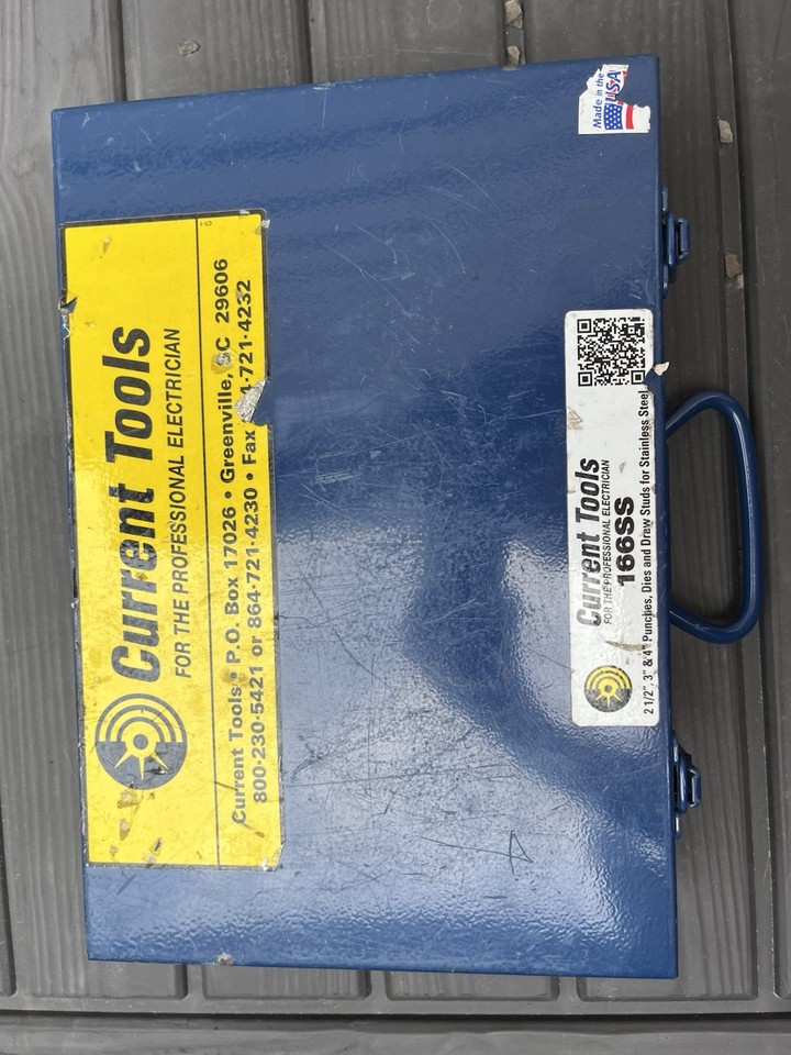 Current Tools 166SS hydraulic Knockout Punch set 2-1/2” 3” 4” Stainless ...