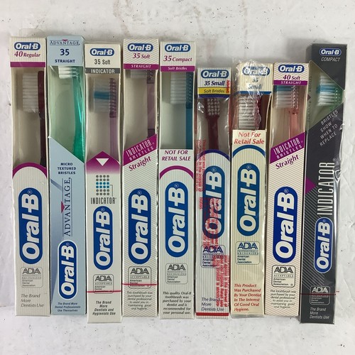 Vintage Lot of 9 Toothbrushes Oral-B Mixed Lot 35 Soft 80’s & 90’s NOS ...