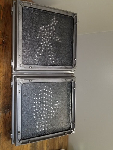 12" 2 Section North American Pedestrian Signal head. Poly. 120 Volts ...