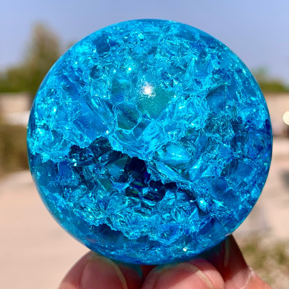 162G Natural Titanium Rainbow Quartz sphere Crystal ball Healing | eBay