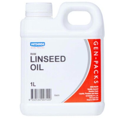 Vetsense Gen Packs Cold Pressed Raw Linseed Oil 1L | eBay Australia