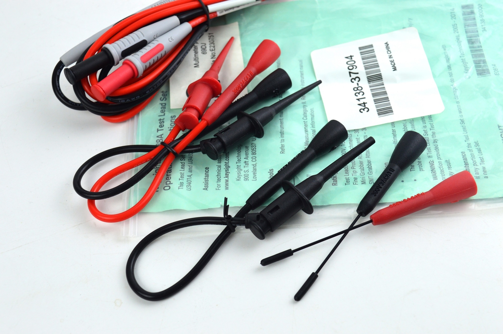 A Keysight Technologies 34138A Test Lead Set 34138A-37904 Multimeter ...
