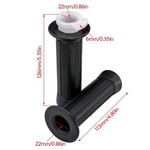 2PCS 7/8" ATV Pit Bike Twist Throttle Accelerator Handle Grips Cable ...