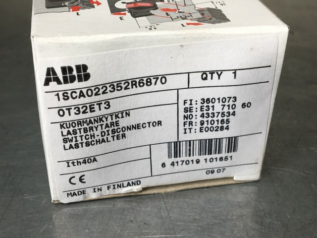 * ABB Ot32et3 Disconnect Switch 40a 3 Pole 600vac for sale online | eBay
