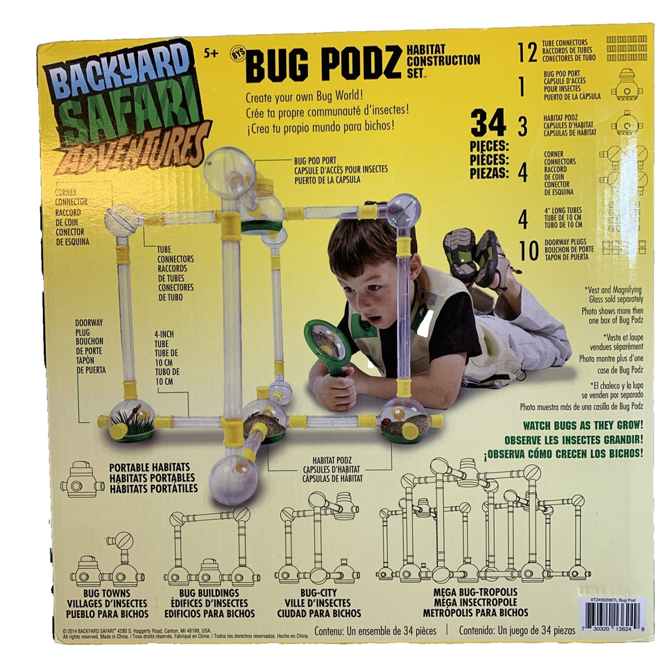 Bug Podz Backyard Safari Science Biology School Home Habitat Set | eBay