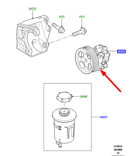 OEM LAND ROVER RANGE ROVER SPORT L320 POWER STEERING PUMP LR014090 ...