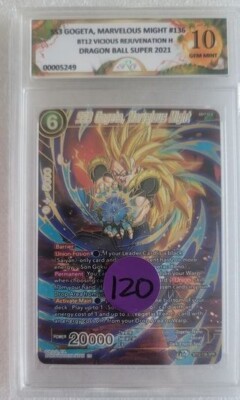 Dragon Ball Super - SS3 Gogeta, Marvelous Might BT12-136 SPR - SRG 10 Gem Mint | eBay