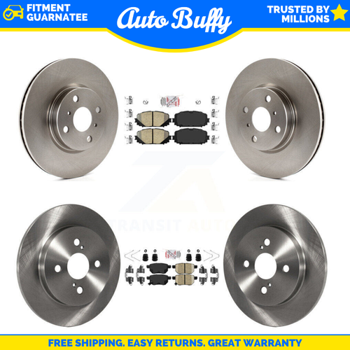 Front Rear Integrally Molded Pads And Disc Brake Rotors Kit For Toyota ...