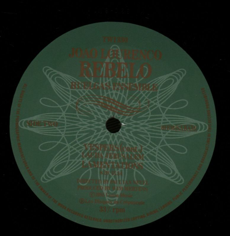 Joao Lourenco Rebelo(Vinyl LP)Les Disques Du Crepuscule-Lome Arme-TWI 3 ...