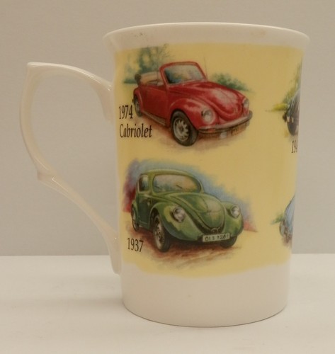 Vintage Volkswagen Beetle VW BUG Evolution Coffee Mug Fine Bone China ...