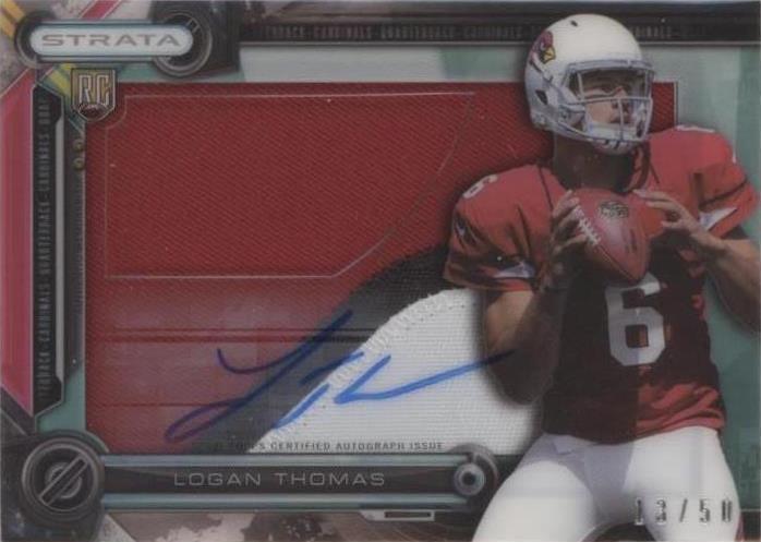2014 Topps Strata - Clear Cut Autograph Rookie Relics Logan Thomas # ...