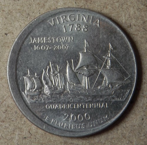 2000 D Virginia State Quarter Error - Off Center Broadstrike | eBay