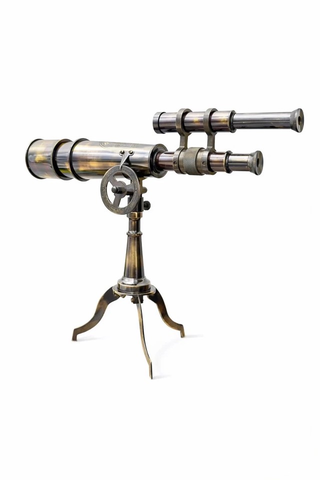 Antique Brass Telescope on Stand Custom Engraved Nautical Spyglass ...