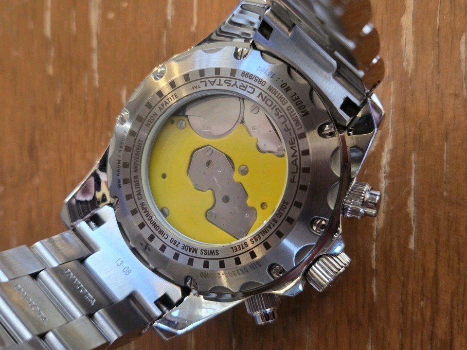 Invicta Pro Diver Men W/ Neon Apatite Flame Fusion Crystal | eBay