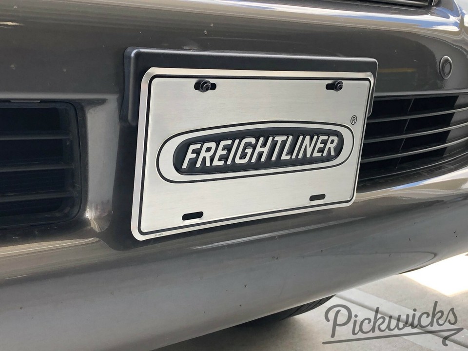 Freightliner - Embossed Metal Vehicle License Plate Car Tag Semi Trucks ...