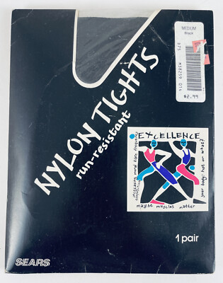 Vintage Sears Nylon Tights Black, Medium | eBay