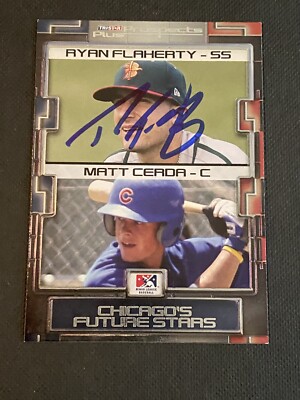 Ryan Flaherty Signed 2008 Tristar Prospects Plus Card Auto Cubs ...