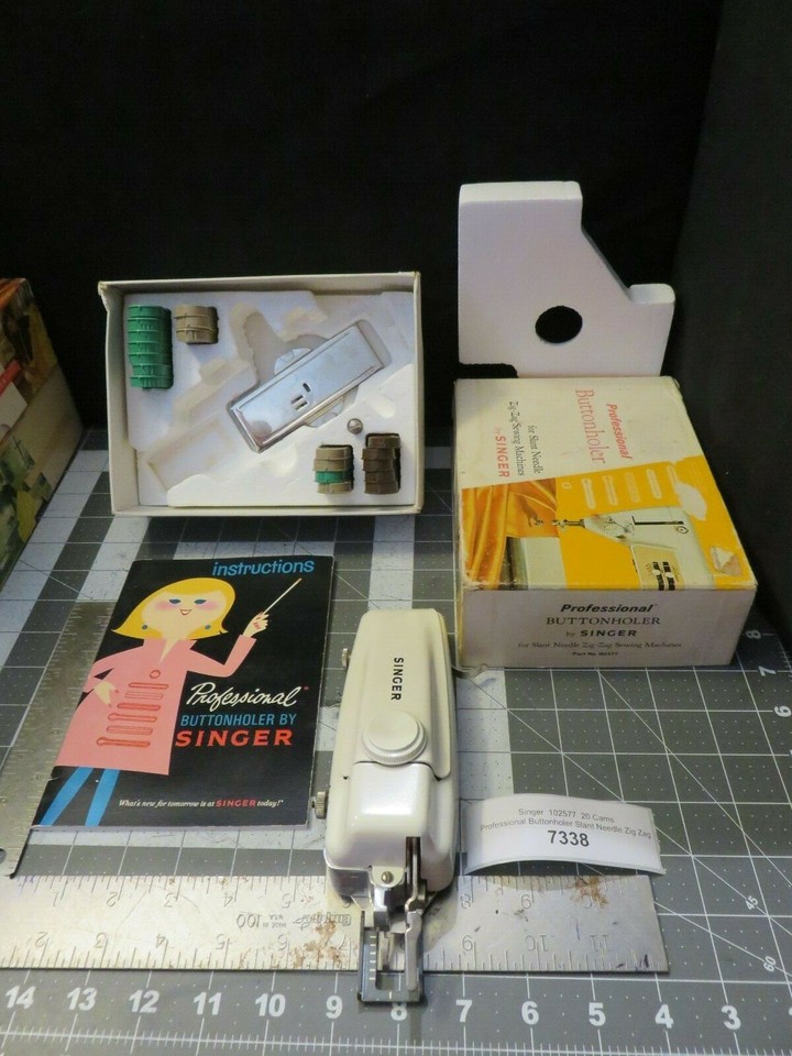 Singer Buttonholer / Monogrammer Sewing Attachment in Box Embroidery | eBay