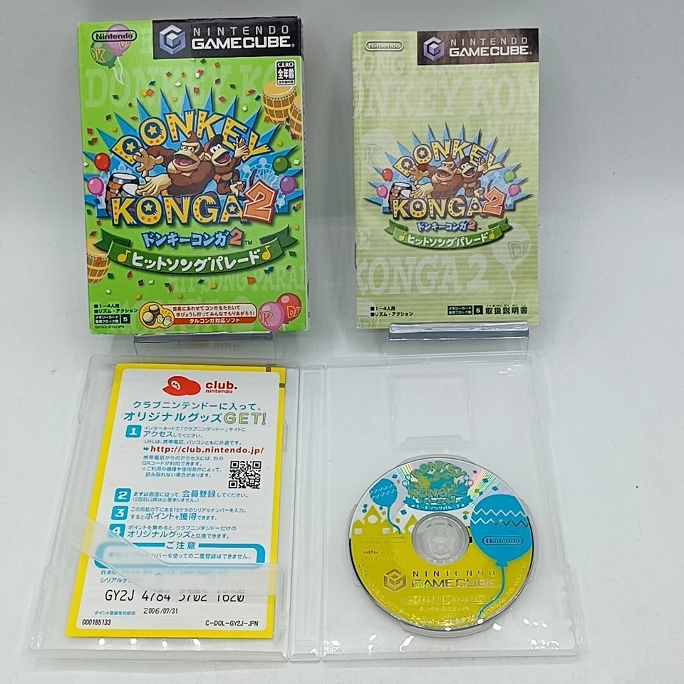 Nintendo Gamecube Donkey Konga 1 2 3 Jungle Beat Japanese Complete In ...
