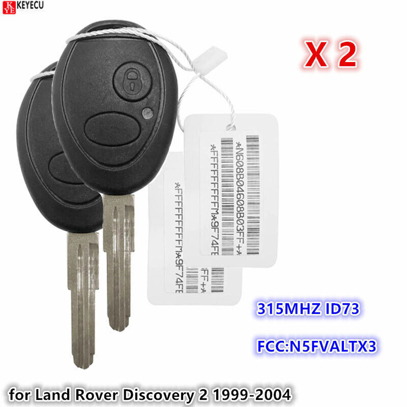 2x for Land Rover Discovery 2 1999-2004 Keyless 315MHz Remote Key Fob ...