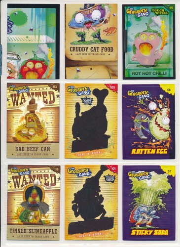Grossery Gang Collectors Card Mixed Insert Sticker Chase Lot of (9 ...