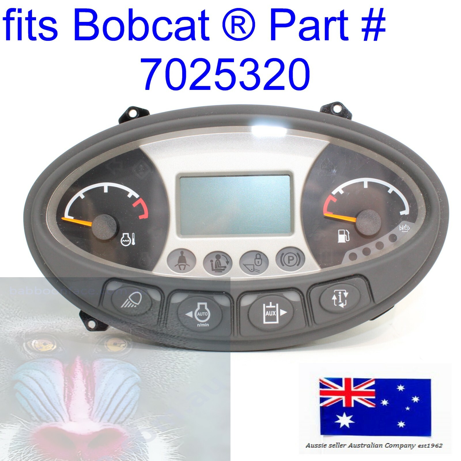 Bobcat Display Panel Hour Meter Fuel Temperature gauge 7025320 T750 ...