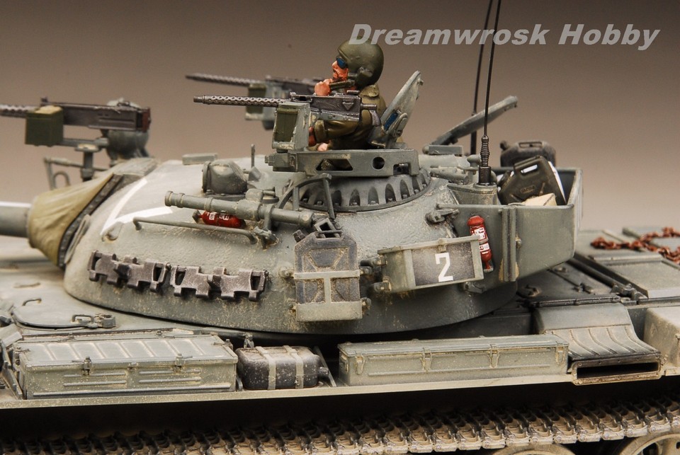 Award Winner Built Tamiya 1:35 Israeli Tiran 5 /T-55 105mm Gun+Figures ...