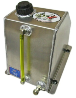 5 Quart (Qt.) Aluminum Fuel Gas Cell Tank Go Kart Snowmobile Racing ...