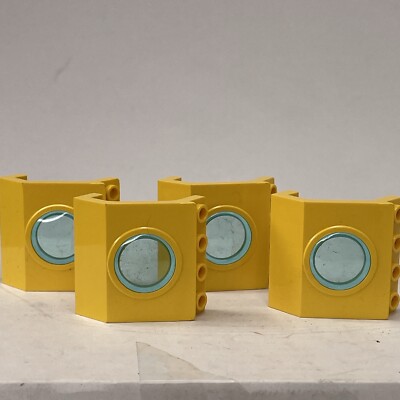 LEGO yellow Panel with Porthole Lot Of 4 - 30080 / Set 6441 6442 6560 ...