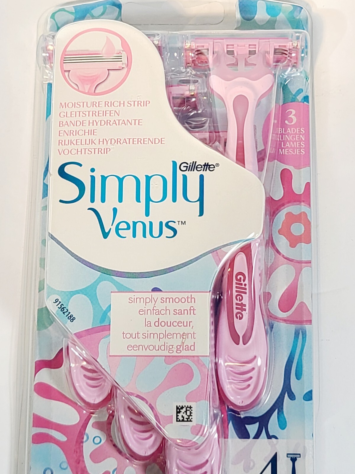 4 pcs Gillette Simply Venus Disposable Women's Razors Travel Legs Body ...