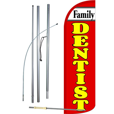 Family Dentist Flag with Flag Pole and Spike | eBay