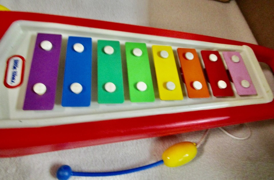 Vintage Little Tikes Red Rolling Pull Along Xylophone Music Toy (J) | eBay