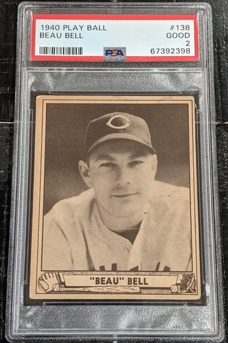 1940 Play Ball Beau Bell PSA 2 GOOD #138 Vintage REDS | eBay