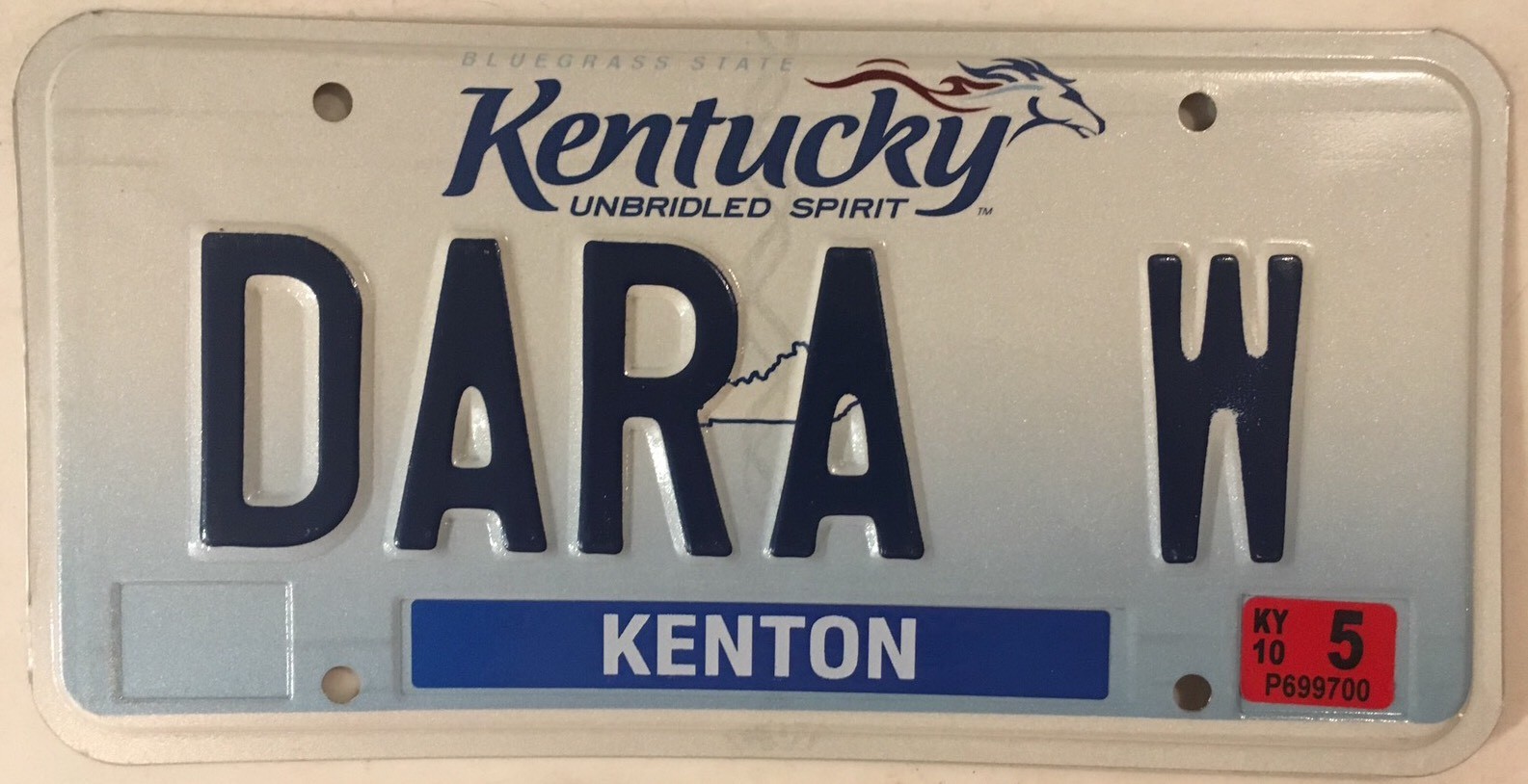 Kentucky vanity DARA W license plate Darah Darra Darice Daira | eBay