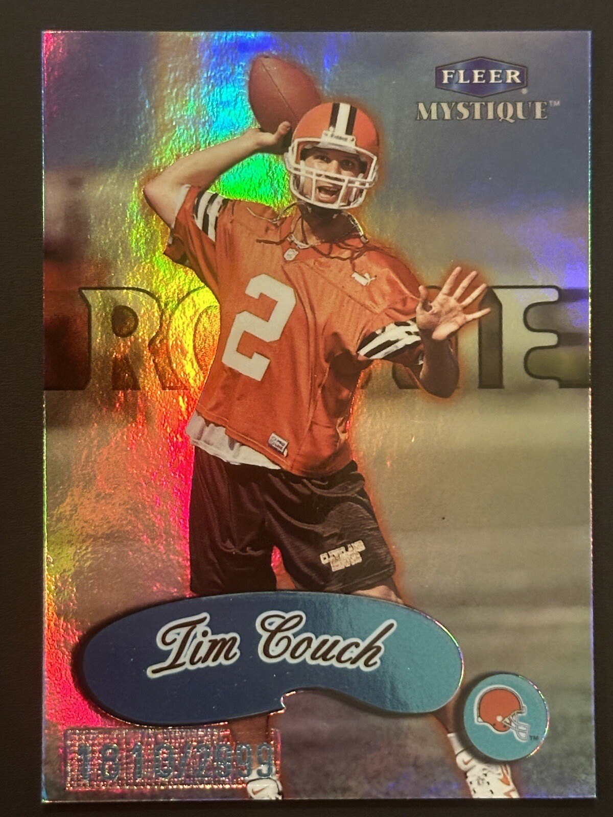 1999 Fleer Mystique Tim Couch Rookie Card RC #1610/2999 #101 Browns | eBay