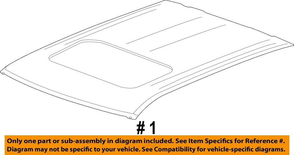 GM OEM 19-23 Sierra 1500 Cab Roof Components-Roof Panel 84510361 | eBay