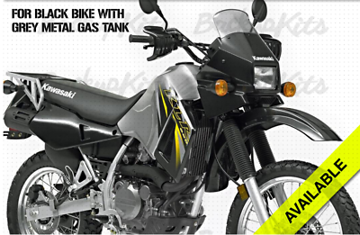 2007 KLR650 GRAPHICS DECALS STICKERS BLACK GREY | eBay
