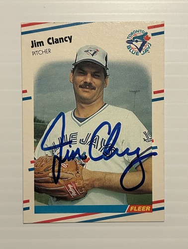Jim Clancy Signed! Autograph 1988 Fleer #106 Toronto Blue Jays | eBay